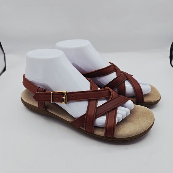 Bass | Shoes | Vintage 8s Gh Bass Sunjuns Brown Leather Sandals Strappy ...